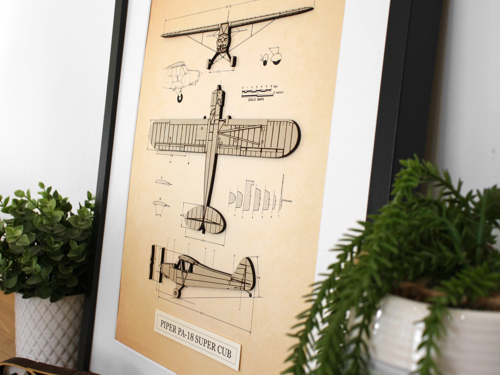 Piper PA-18 Super Cub Aviation Art | Laser Cut Wood Gifts & Art ...