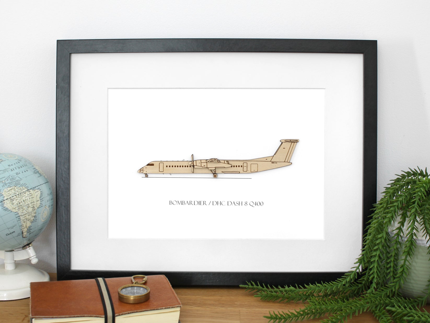 DHC Dash 8 Q400 Aviation Art | Laser Cut Gifts & Art – Simply Cut Art