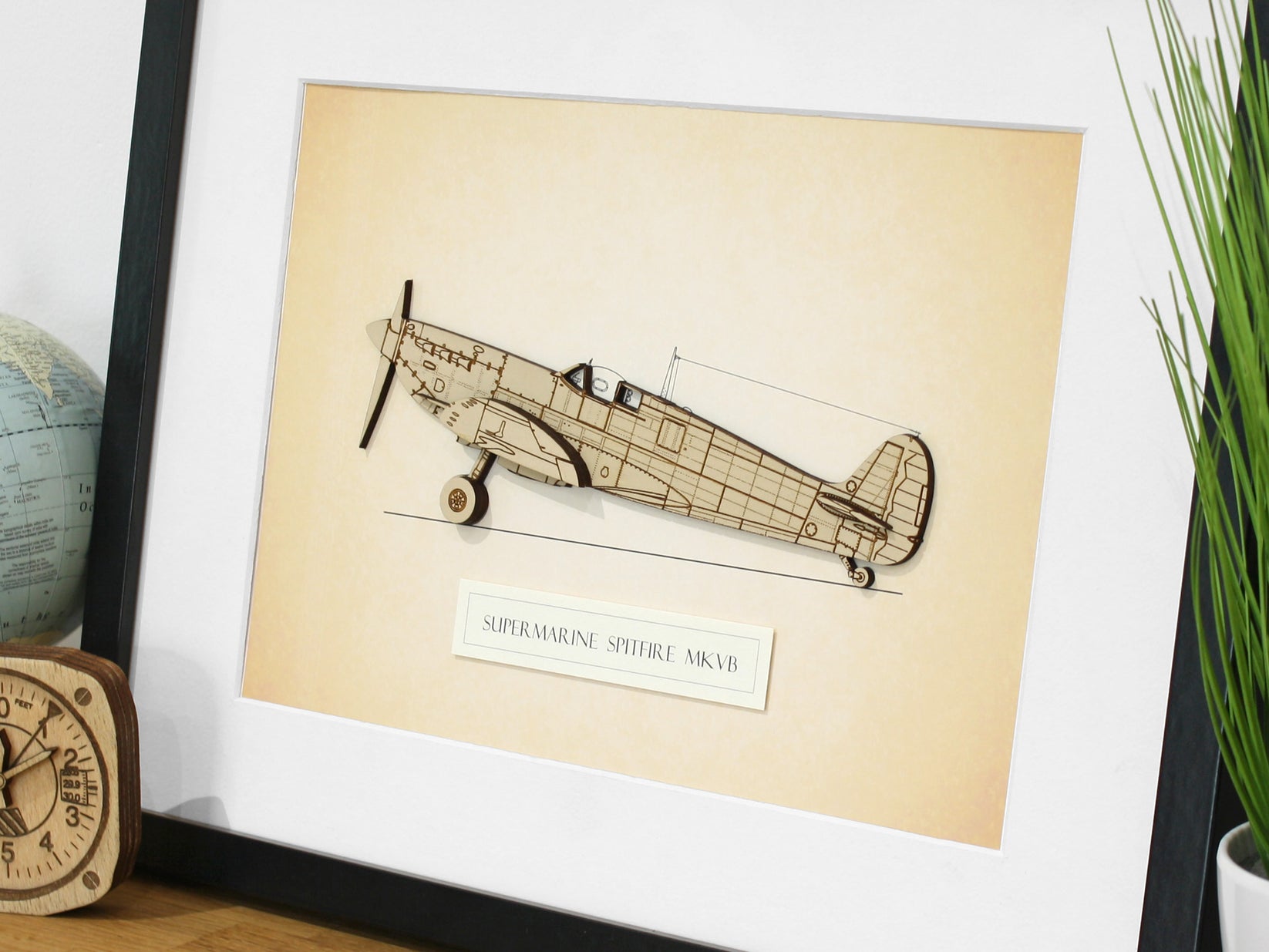 Supermarine Spitfire Blueprint Aviation Art | Laser Cut Wood Gifts ...