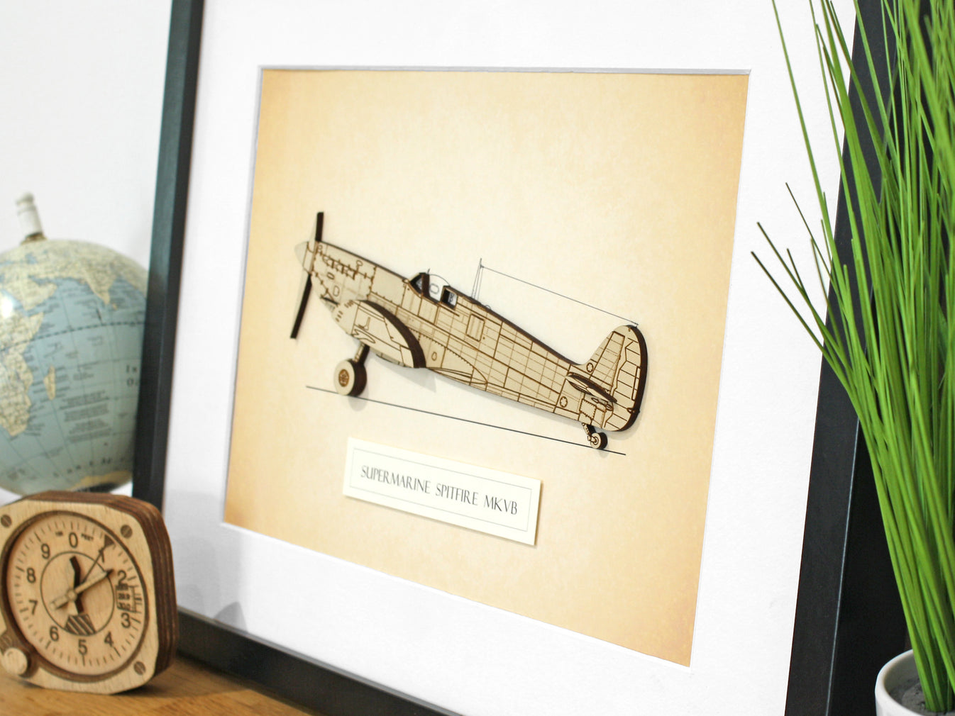 Supermarine Spitfire Blueprint Aviation Art | Laser Cut Wood Gifts ...