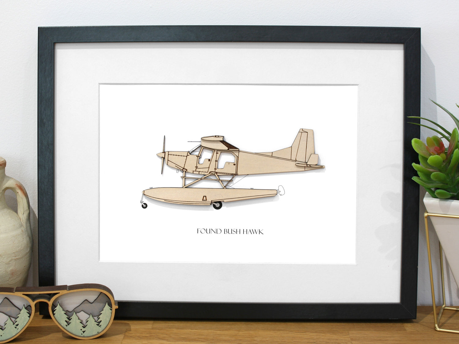 Found Bush Hawk Floatplane | Aviation Art | Laser Cut Gifts & Art ...