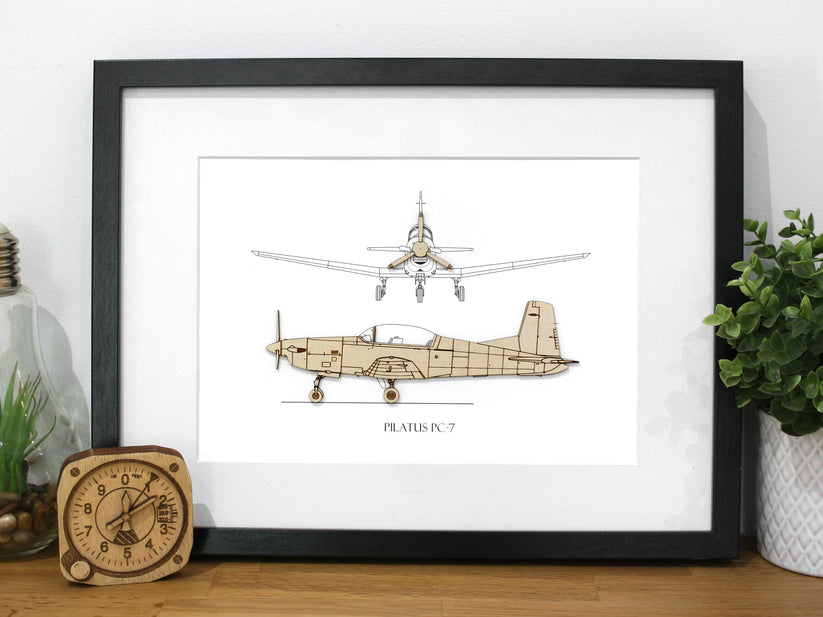 Pilatus PC-7 Aviation Art | Laser Cut Wood Gifts – Simply Cut Art