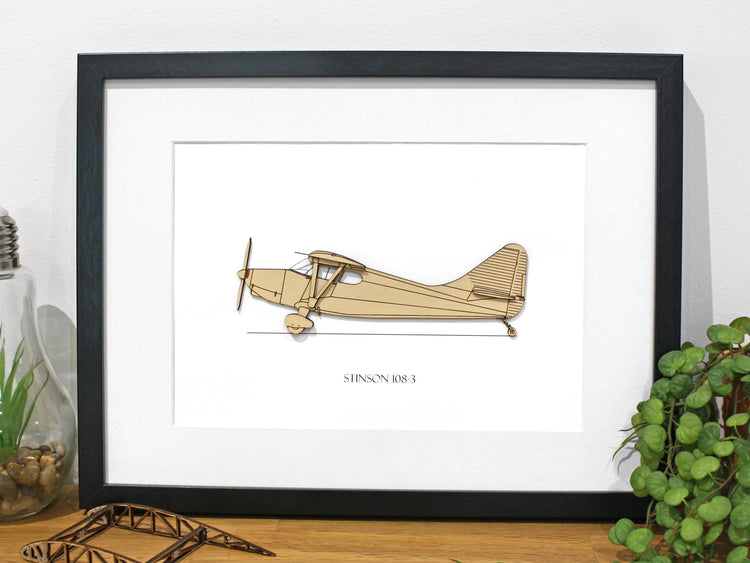 Stinson 108-3 | Aviation Art | Laser Cut Gifts & Art – Simply Cut Art