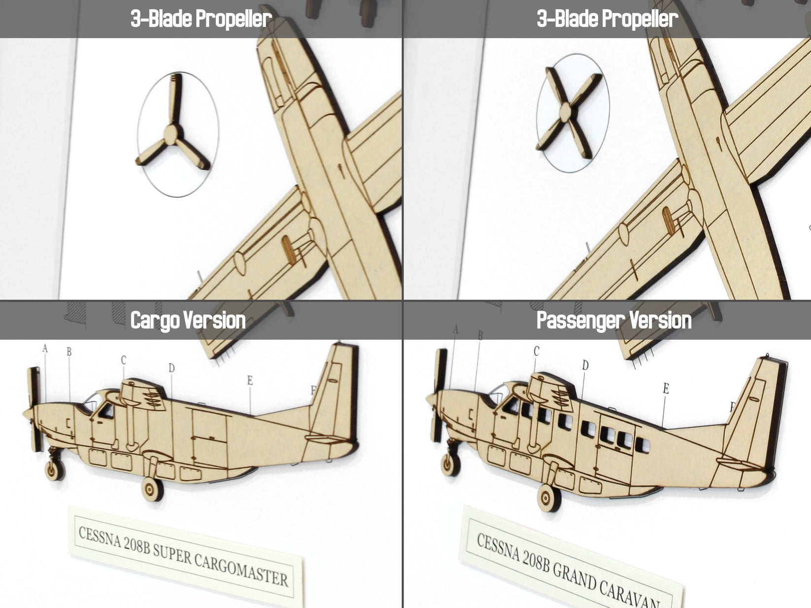 Cessna 208B Grand Caravan / Super Cargomaster Blueprint Art – Simply ...