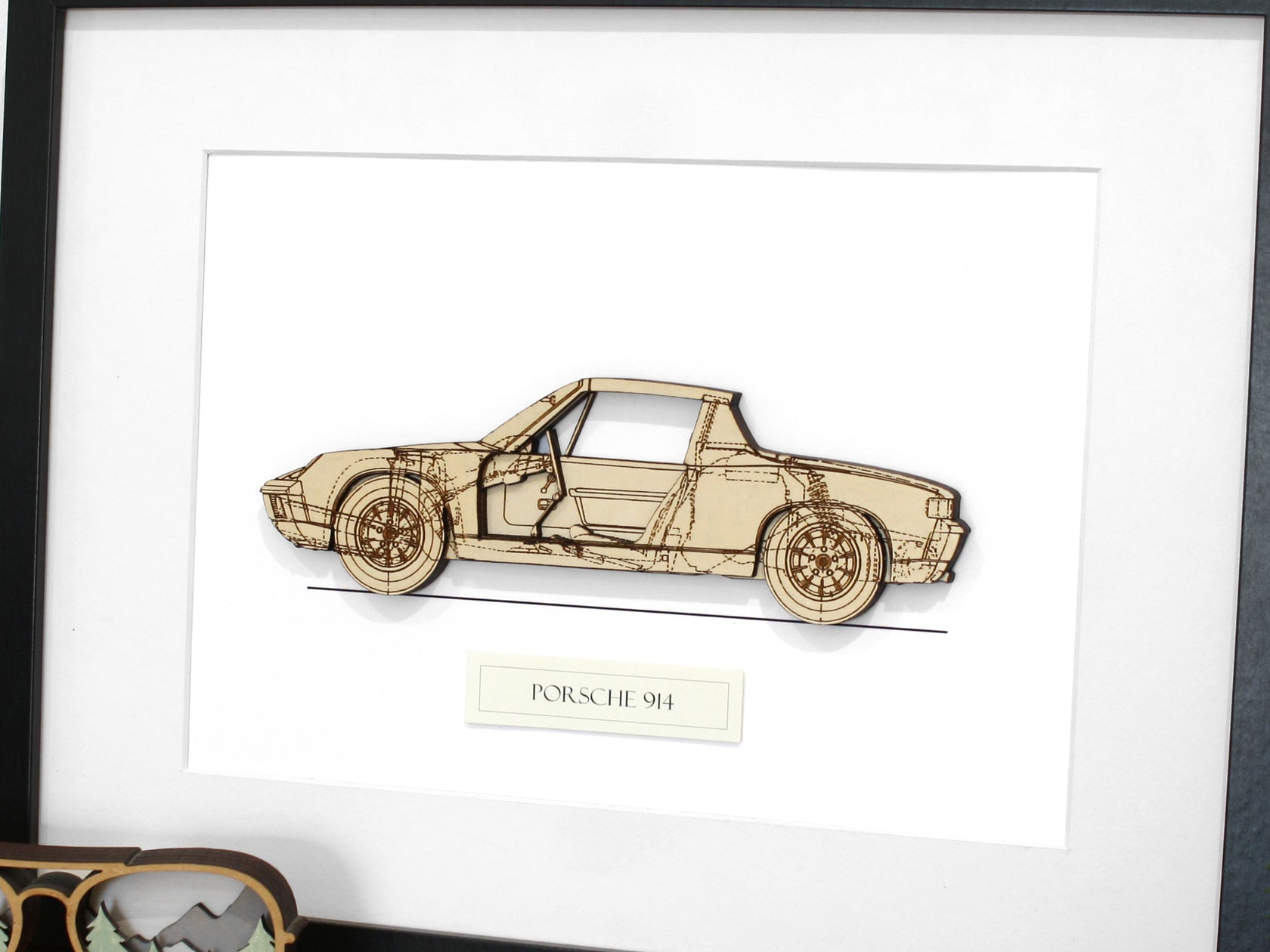 Porsche 914 Art | Porsche 914 Blueprint | Laser Cut Wood Gifts & Art ...