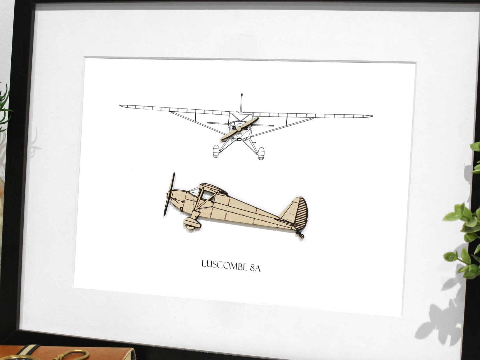 Luscombe 8A Aviation Art | Laser Cut Gifts & Art – Simply Cut Art