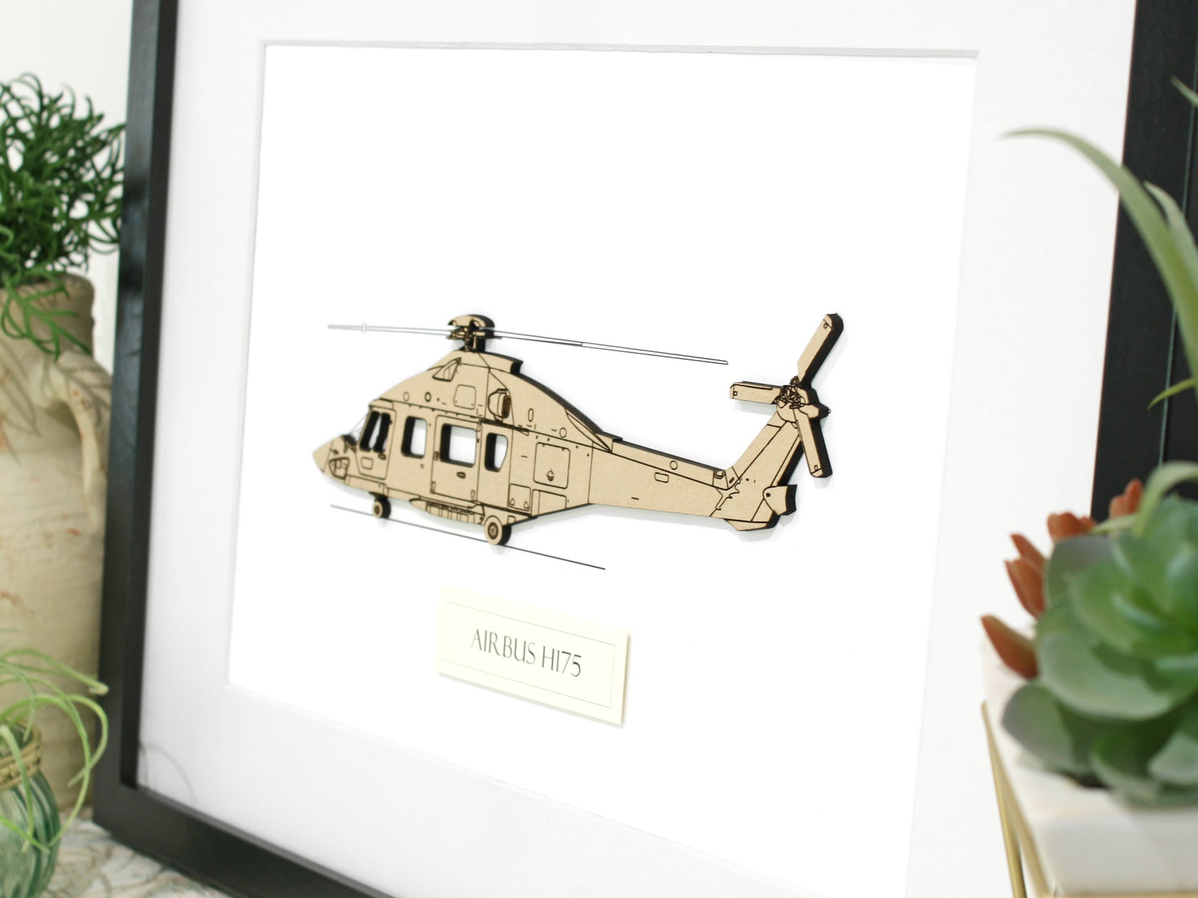 Airbus H175 Helicopter Blueprint Art | Laser Cut Wood Gifts – Simply ...