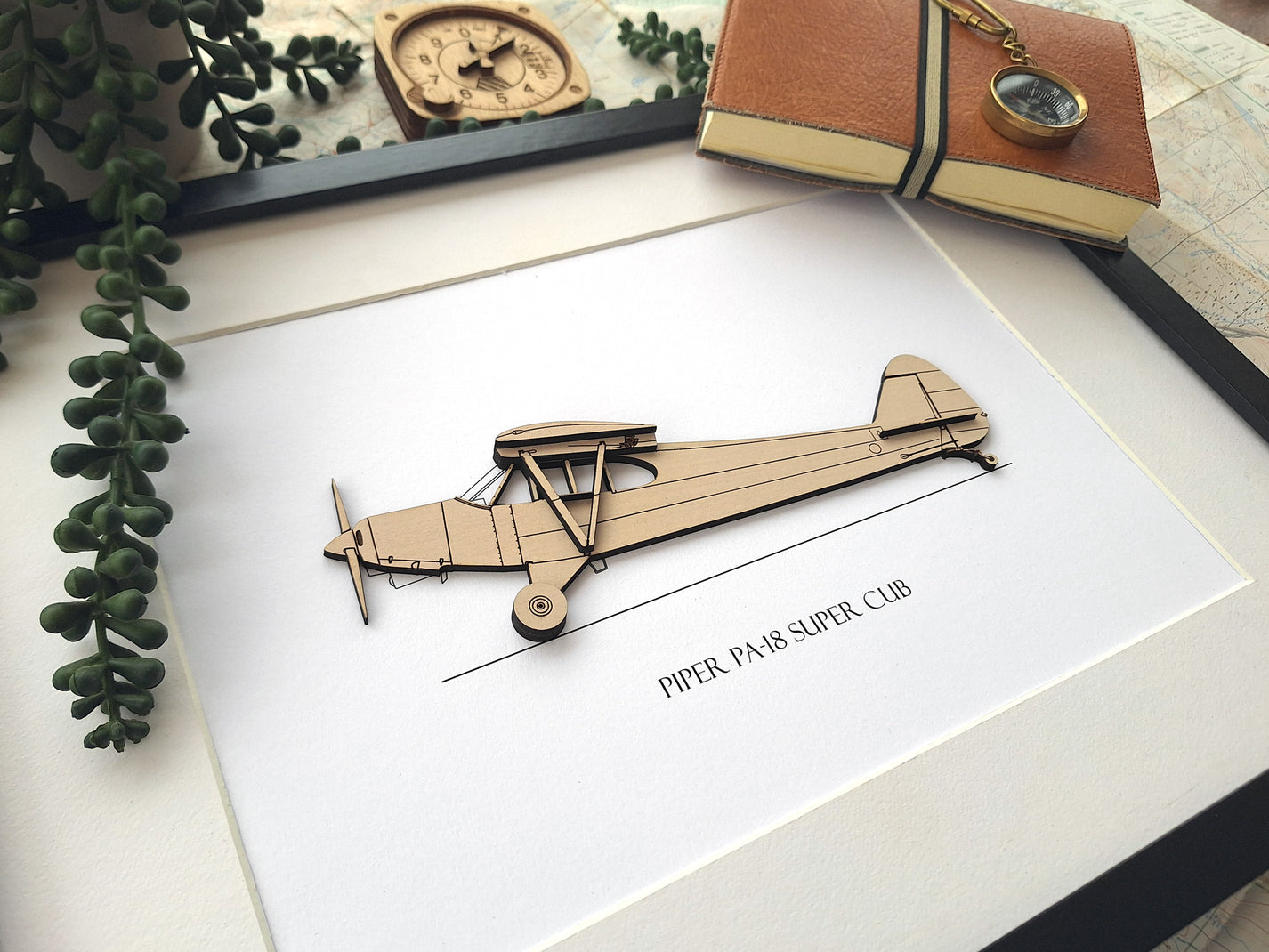 Piper PA-18 Super Cub Aviation Art | Laser Cut Gifts & Art – Simply Cut Art
