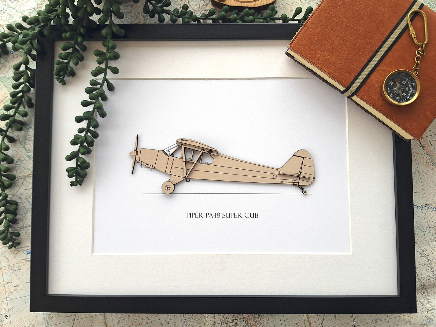 Piper PA-18 Super Cub Aviation Art | Laser Cut Gifts & Art – Simply Cut Art