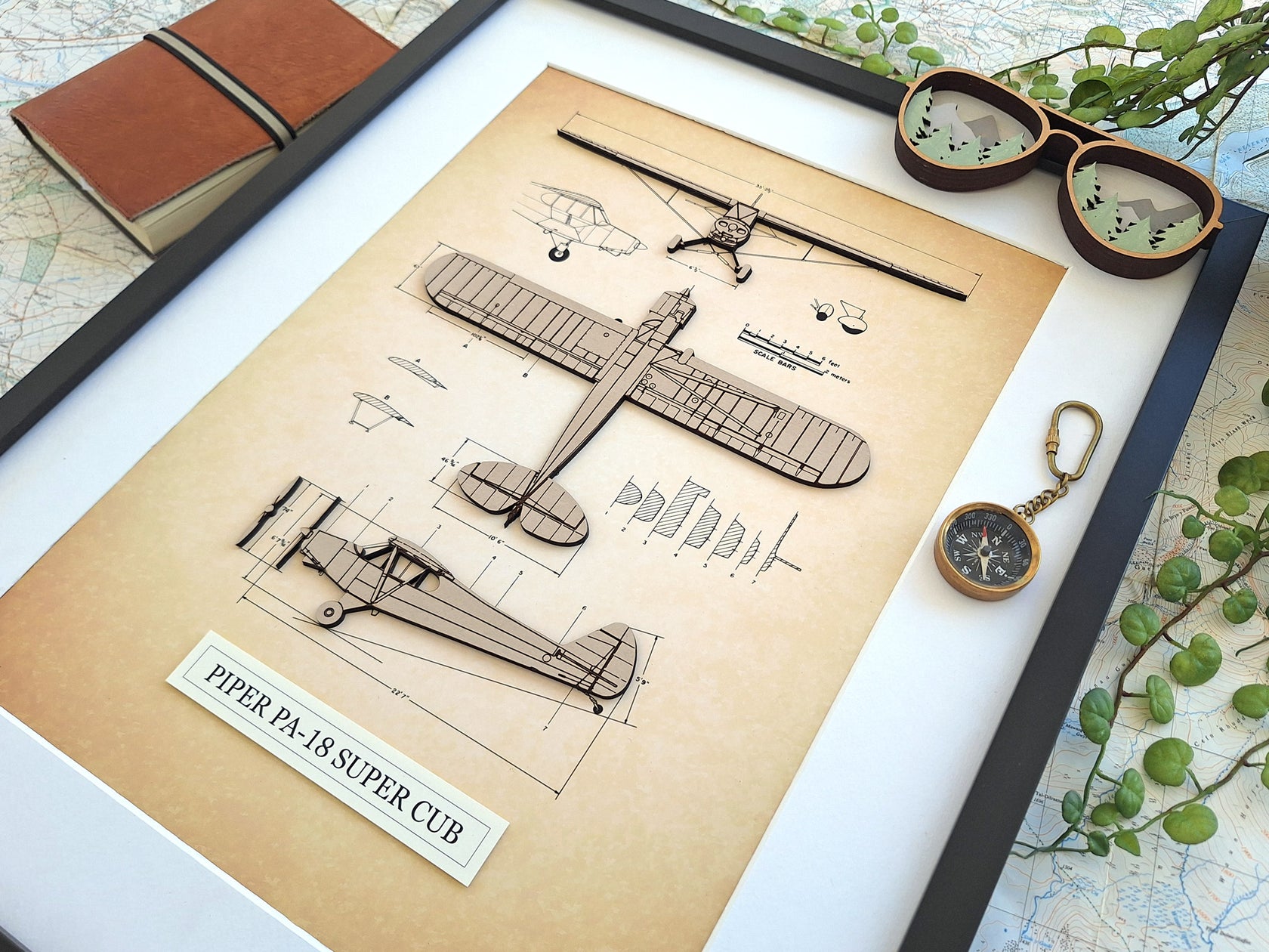 Piper PA-18 Super Cub Aviation Art | Laser Cut Wood Gifts & Art ...