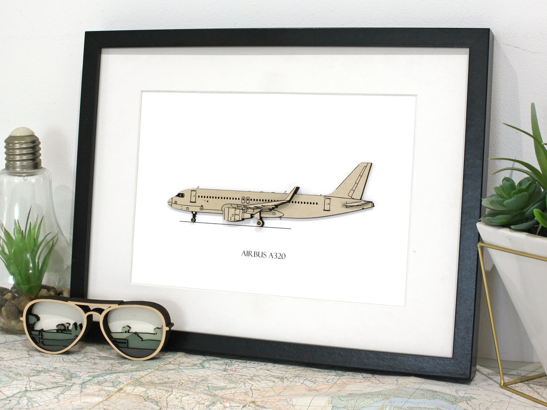 Airbus A320 Aviation Art | Laser Cut Wood Gifts – Simply Cut Art
