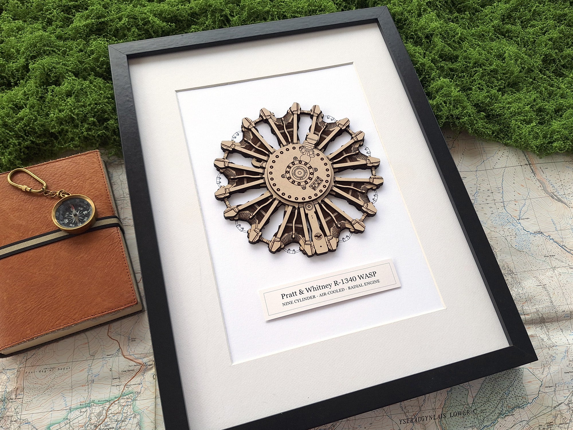 Pratt & Whitney R-1340 Wasp Radial Engine Art | Aviation Decor – Simply ...