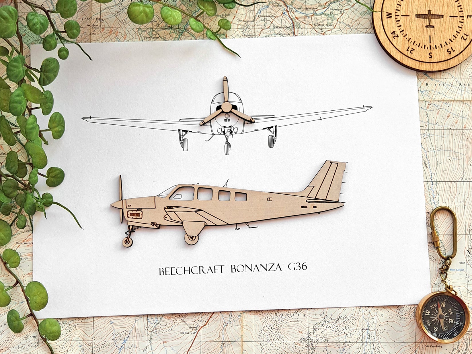Beechcraft Bonanza G36 Art | Aviation Decor | Laser Cut Gifts & Art ...
