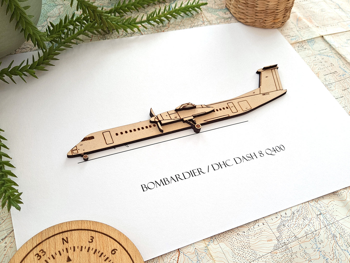 DHC Dash 8 Q400 Aviation Art | Laser Cut Gifts & Art – Simply Cut Art