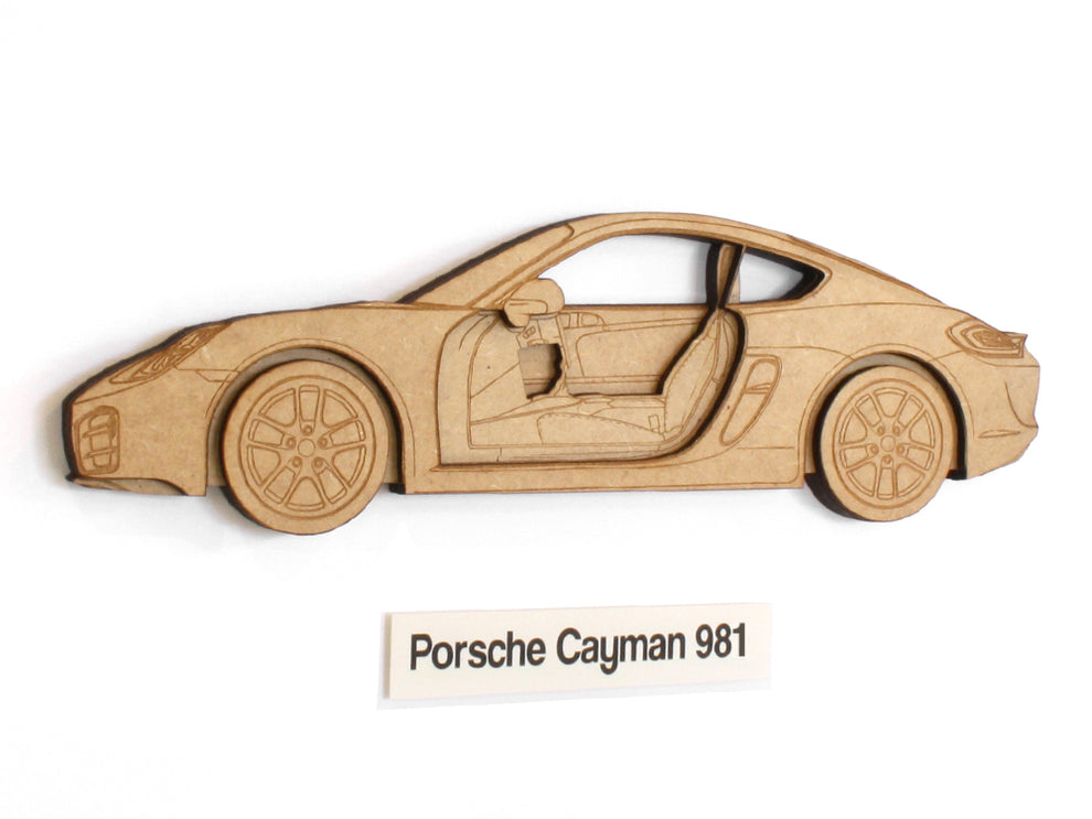 Porsche Cayman 981 Blueprint Art | Laser Cut Wood | Gifts & Art ...