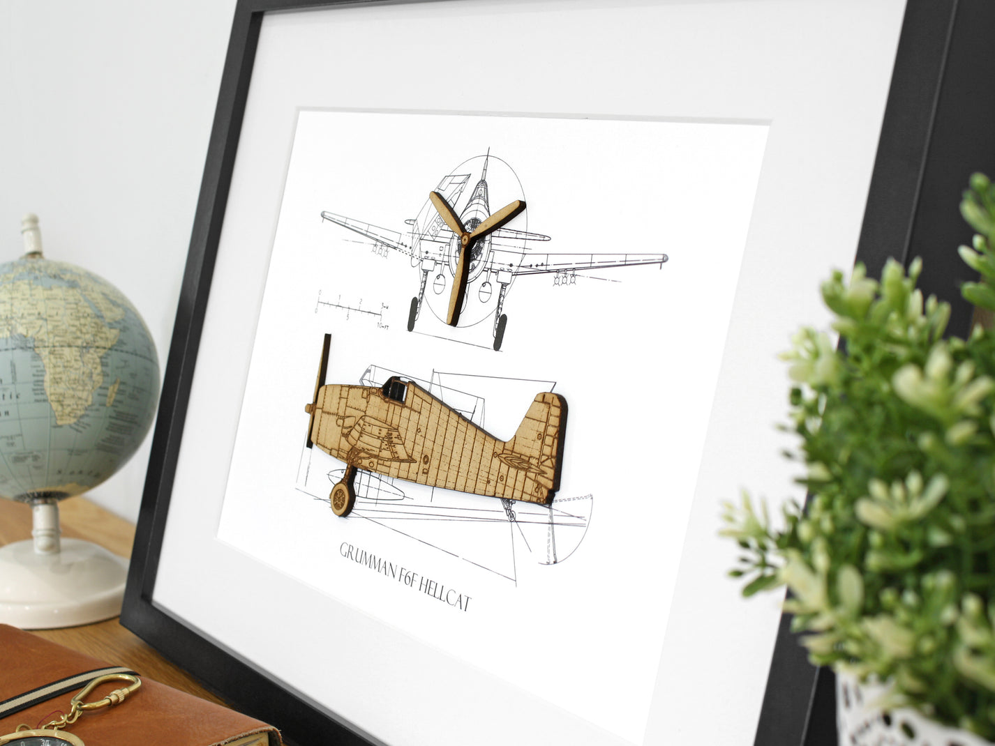 Grumman F6F Hellcat Blueprint Art | Aviation Gift | Laser Cut Wood ...