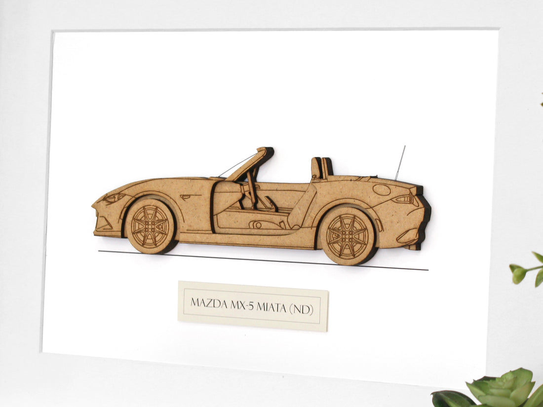Mazda MX-5 Miata ND ST Art | Automotive Gifts | Laser Cut Art – Simply ...