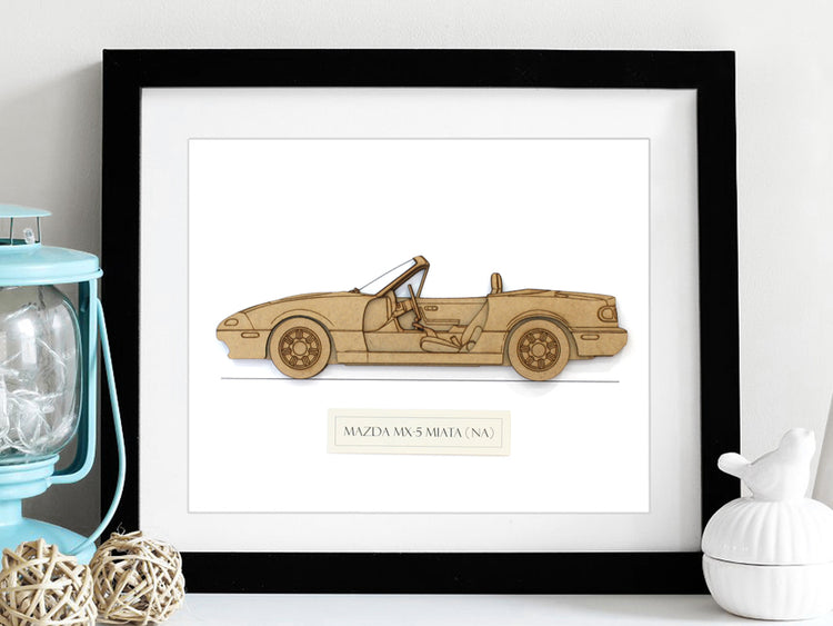 Mazda MX-5 Miata NA Art | Automotive Gifts | Laser Cut Wood – Simply ...