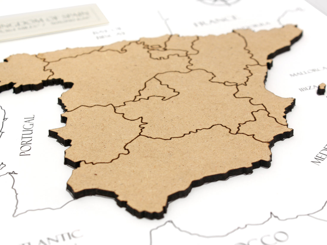 Map of Spain | Custom Spain Map | Laser Cut Wood Gifts & Art – Simply ...