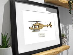 Bell 407 Helicopter Art | Blueprints | Laser Cut Wood Gifts – Simply ...