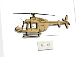 Bell 407 Helicopter Art | Blueprints | Laser Cut Wood Gifts – Simply ...