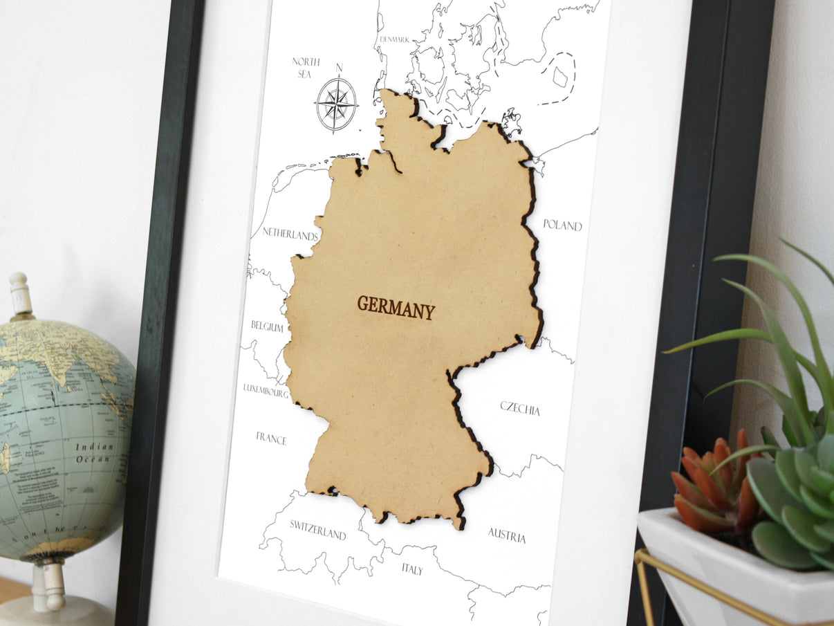 Custom Map of Germany | Germany Map Art | Laser Cut Wood Gifts – Simply ...