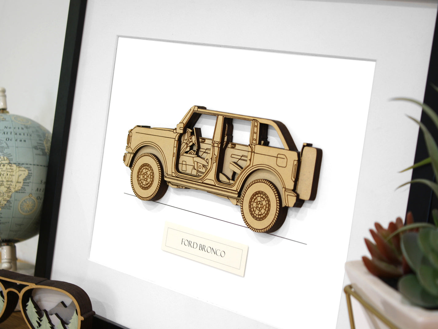 Ford Bronco Art | Ford Bronco Gifts | Laser Cut Wood – Simply Cut Art