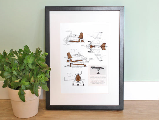 McDonnell XF-85 Goblin Blueprint | Aviation Art | Laser Cut Wood ...