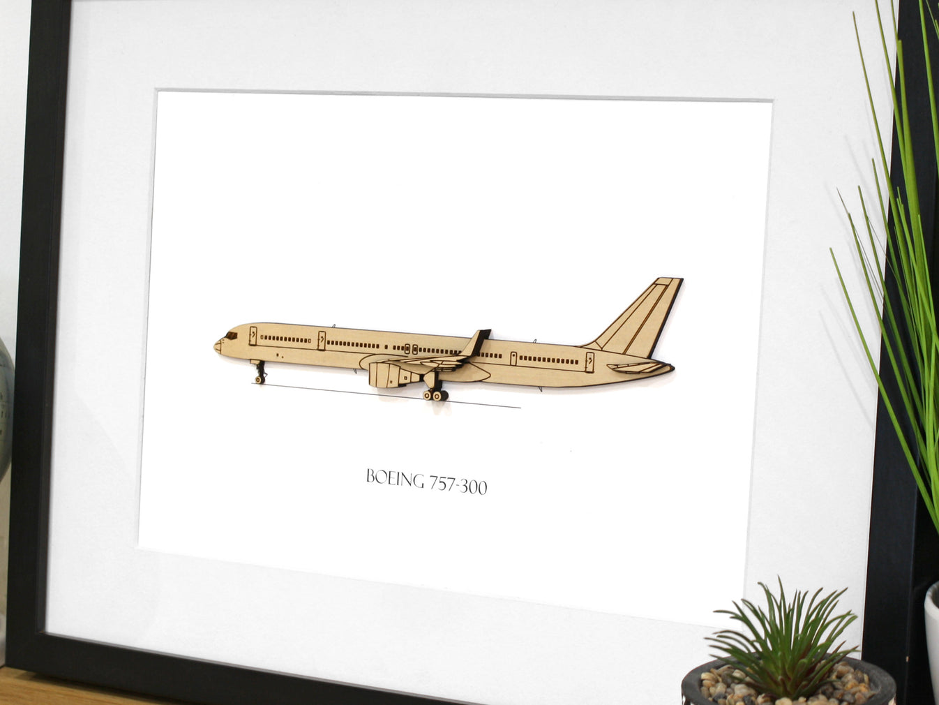 Boeing 757-300 Aviation Art | Laser Cut Gifts & Art – Simply Cut Art