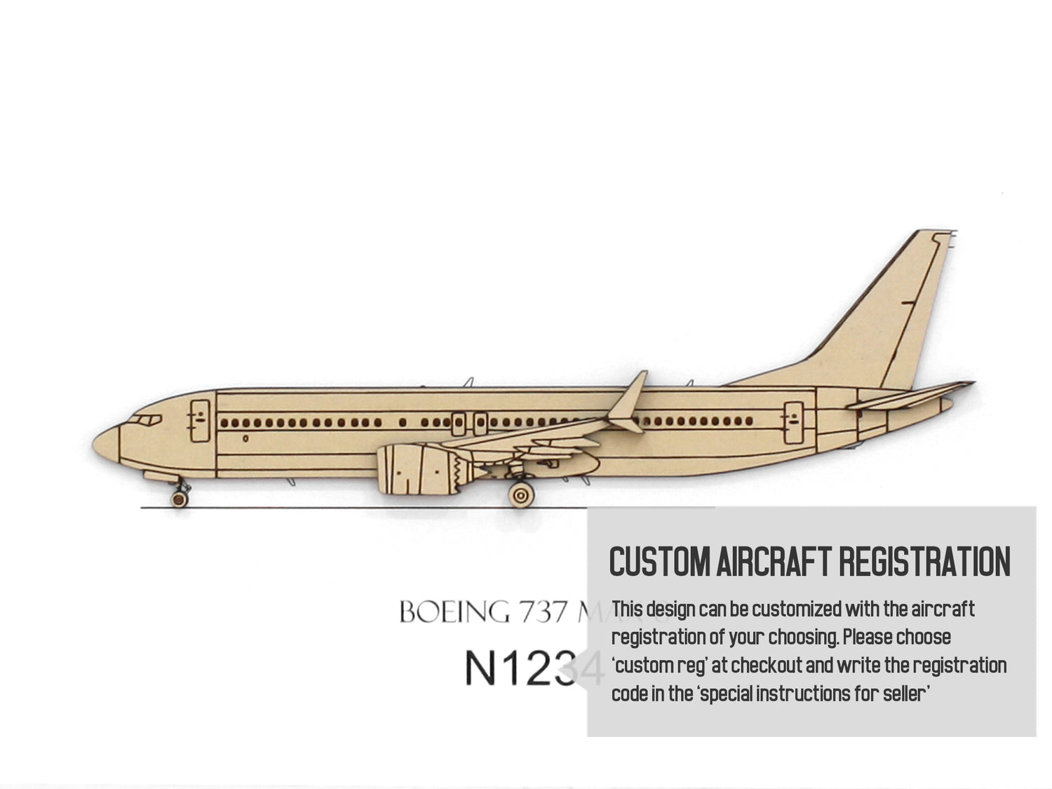 Boeing 737 Max 8 Aviation Art | Laser Cut Gifts & Art – Simply Cut Art