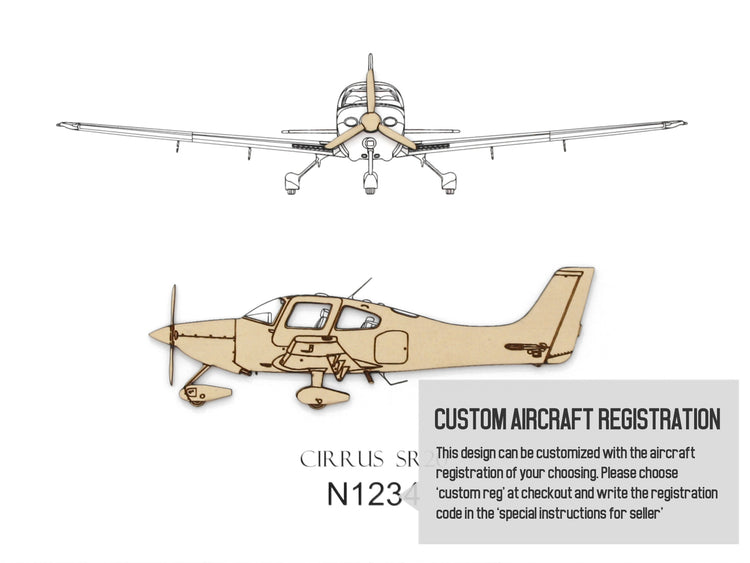 Cirrus SR20 | Aviation Art | Laser Cut Gifts & Art – Simply Cut Art