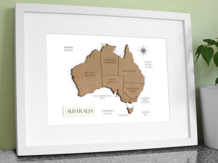 Map of Australia | Custom Australia Map | Laser Cut Wood Gifts & Art ...
