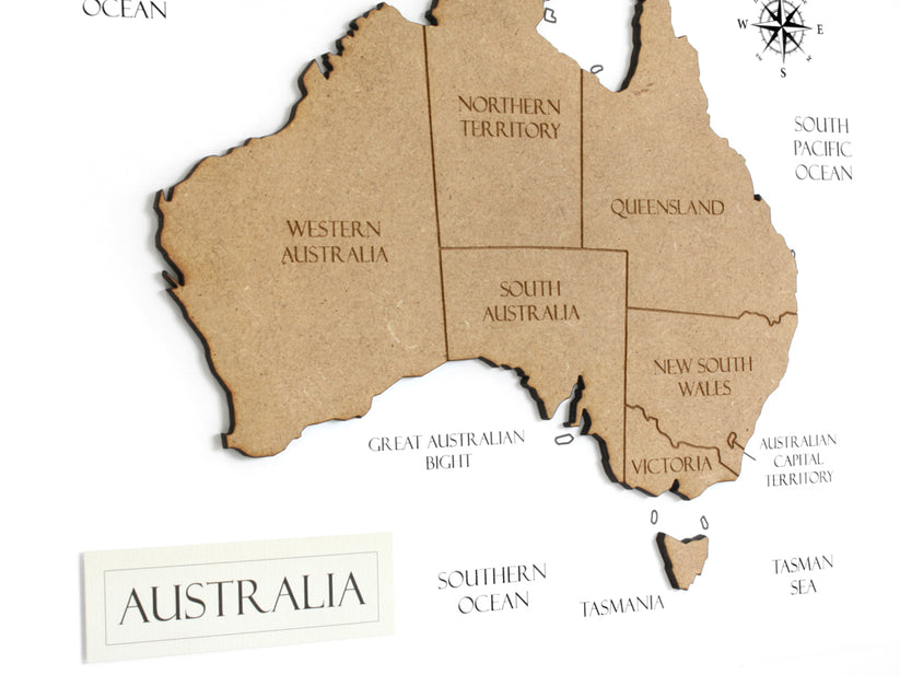 Map of Australia | Custom Australia Map | Laser Cut Wood Gifts & Art ...