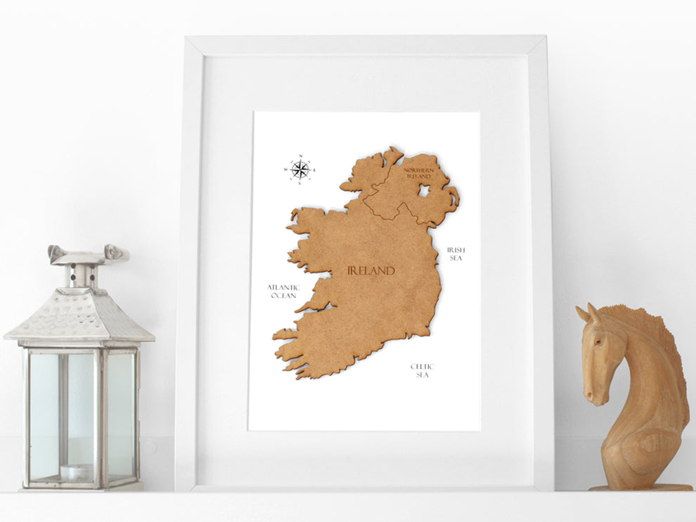 Map of Ireland | Custom Ireland Map | Laser Cut Wood – Simply Cut Art