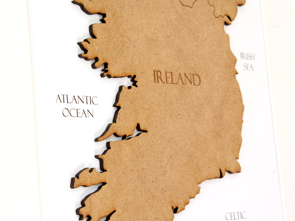 Map of Ireland | Custom Ireland Map | Laser Cut Wood – Simply Cut Art