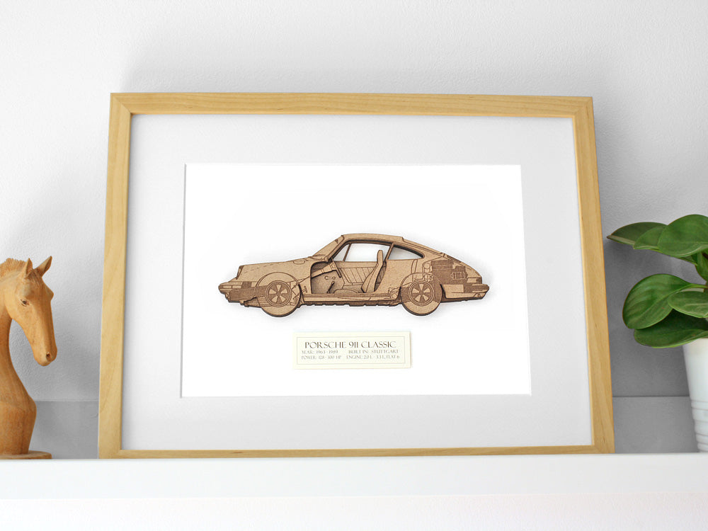 Porsche 911 Classic Blueprint Art | Laser Cut Wood | 911 Gift – Simply ...