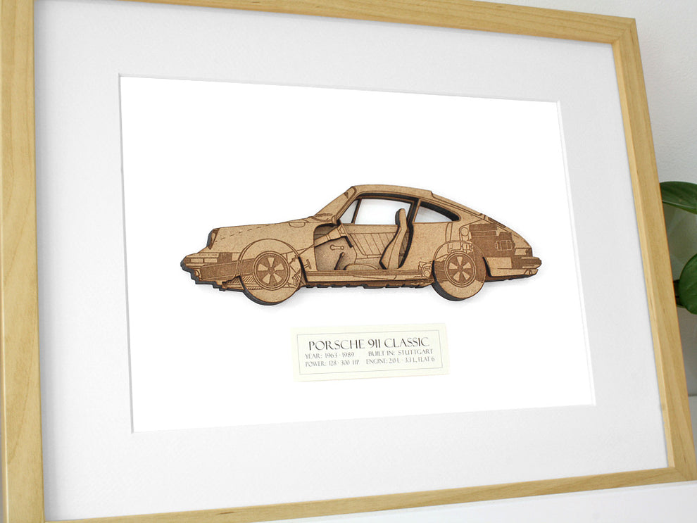 Porsche 911 Classic Blueprint Art | Laser Cut Wood | 911 Gift – Simply ...