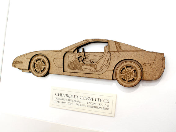 Corvette C5 Blueprint Art | C5 Corvette Gift | Laser Cut Wood – Simply ...
