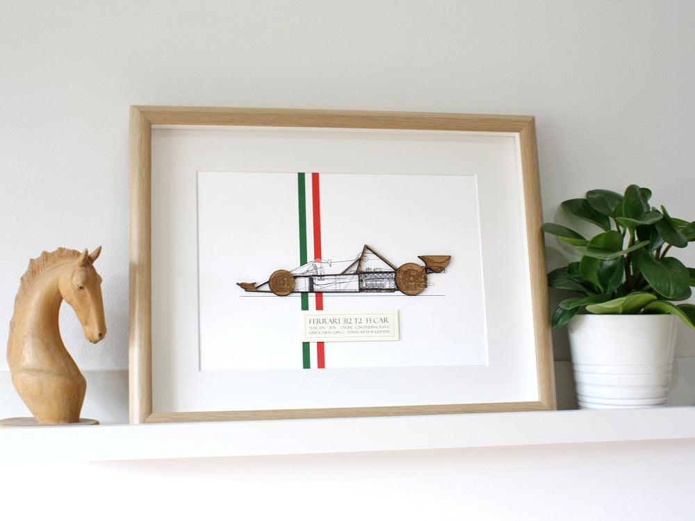Ferrari F1 Car Blueprint Art | Laser Cut Wood Art & Gifts – Simply Cut Art