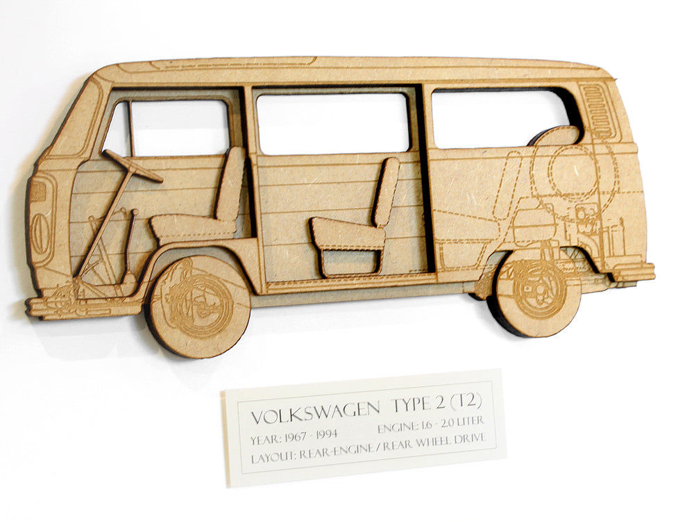 Volkswagen T2 Bus Art | VW T2 Gifts | Laser Cut Wood – Simply Cut Art