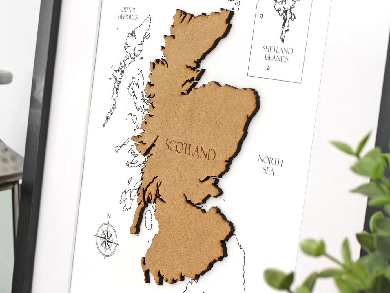Custom Map of Scotland | Scotland Map Art | Laser Cut Wood Gifts ...