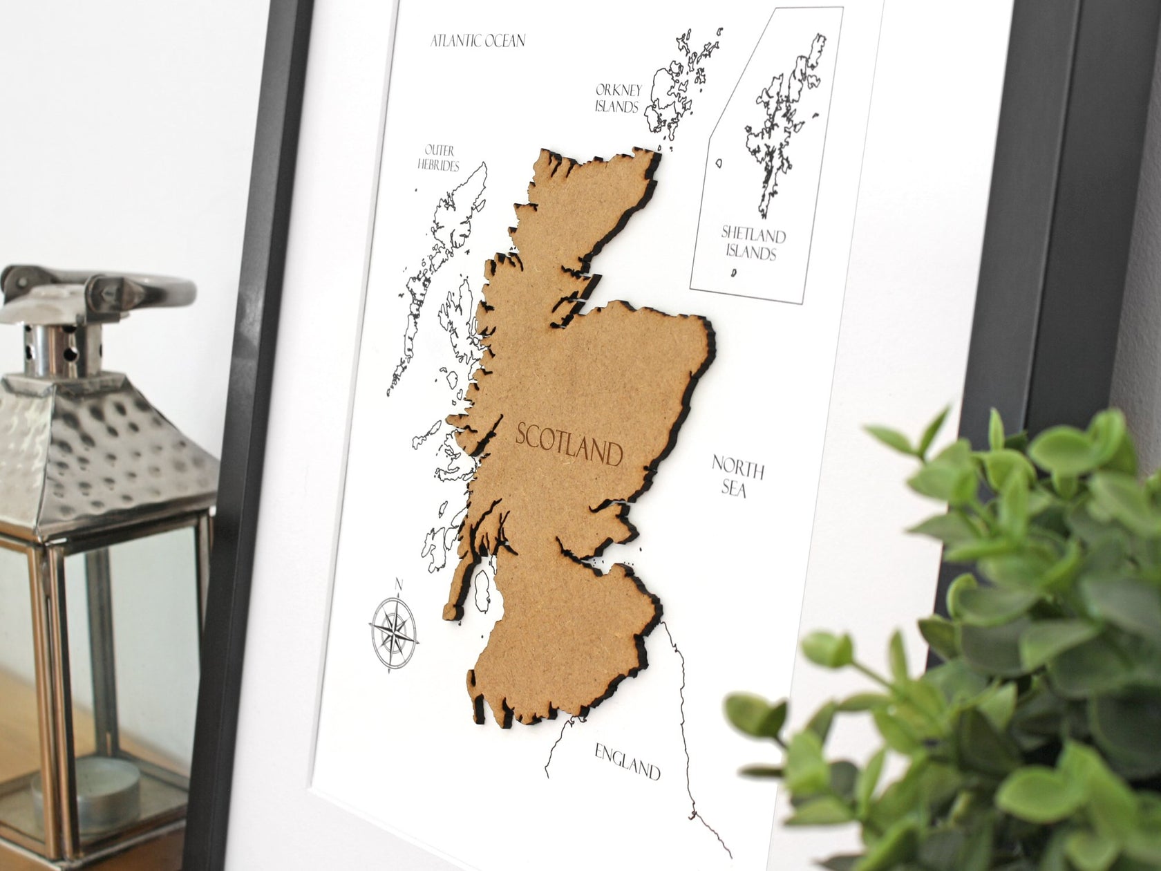 Custom Map of Scotland | Scotland Map Art | Laser Cut Wood Gifts ...