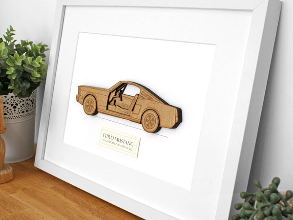 Classic Ford Mustang Art | Mustang Fastback Gifts | Laser Cut Wood ...