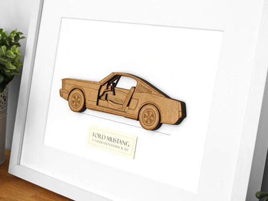 Classic Ford Mustang Art | Mustang Fastback Gifts | Laser Cut Wood ...