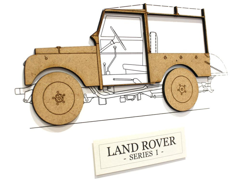 Land Rover Series I Blueprint Art | Laser Cut Wood Gifts & Art – Simply ...