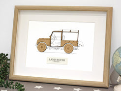 Land Rover Series I Blueprint Art | Laser Cut Wood Gifts & Art – Simply ...