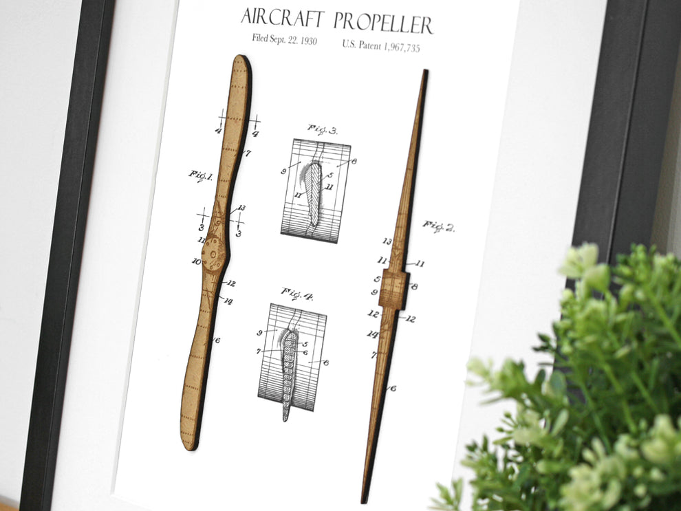 Aviation Decor | Aircraft Propeller Patent Art | Laser Cut Wood Gifts ...
