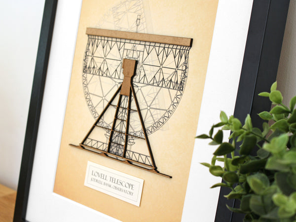 Space Art | Lovell Telescope Blueprint | Jodrell Bank – Simply Cut Art