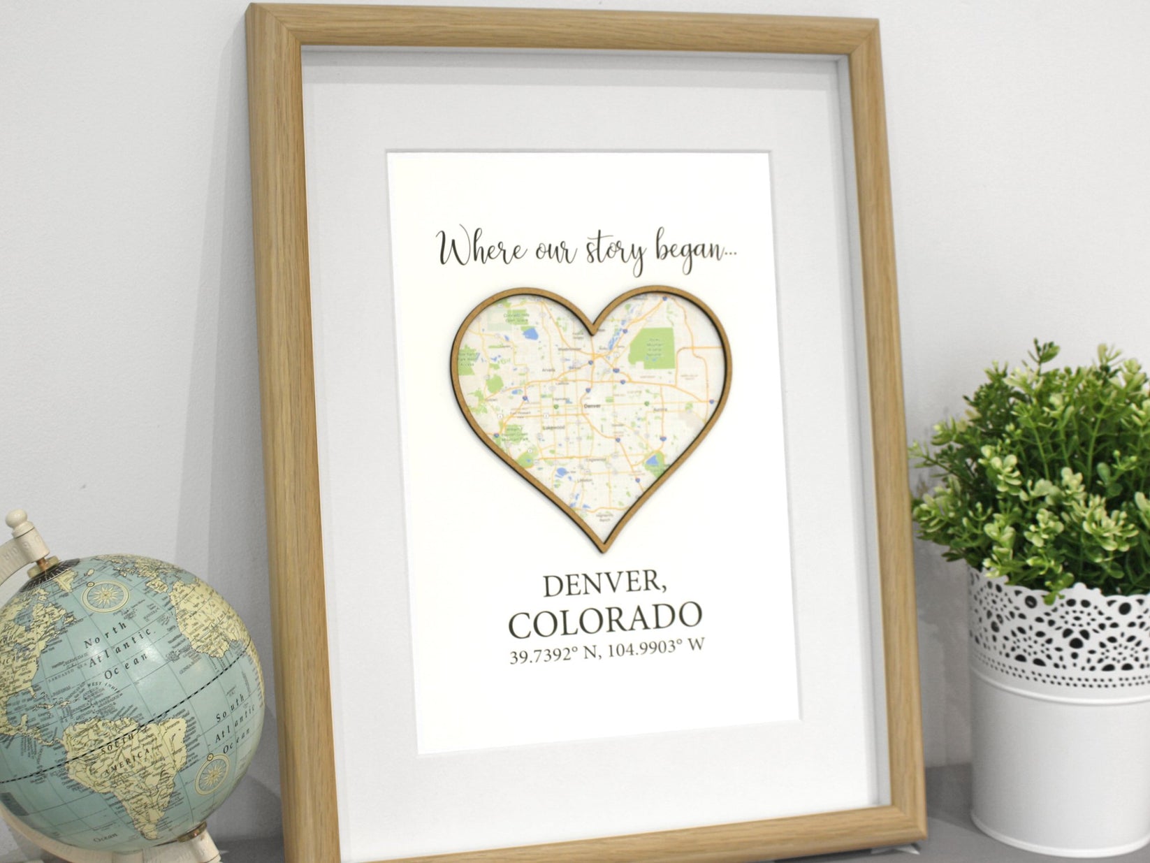 Where Our Story Began Map | Custom Map Art | Laser Cut Wood – Simply ...