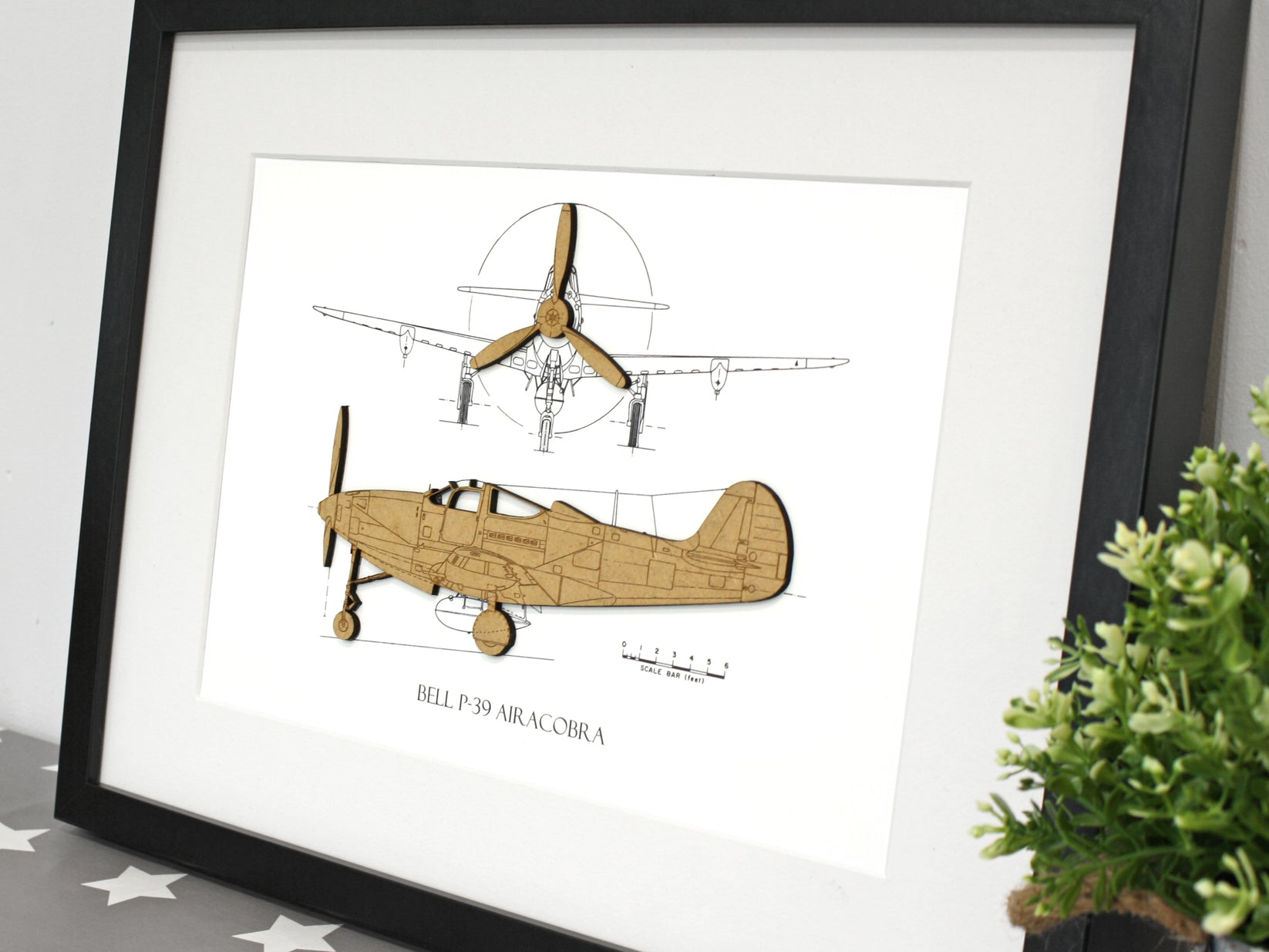 P-39 Airacobra Blueprint Art | Aviation Decor | Laser Cut Wood – Simply ...